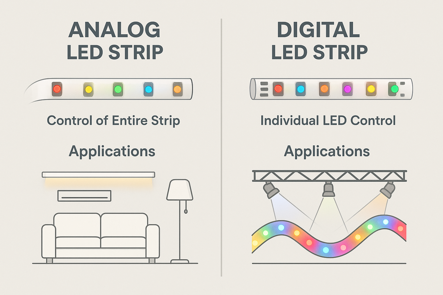 Analog vs Digital LED Strips: Clear Guide to Choosing Wisely