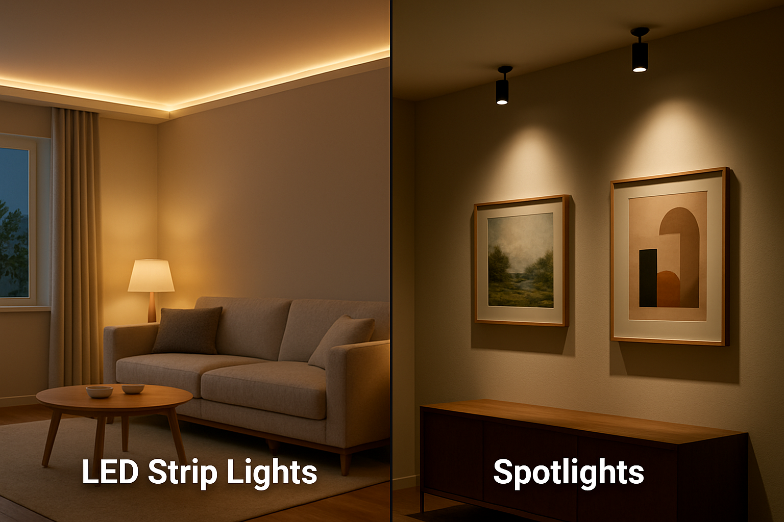 LED Strip Lights vs Spotlights: Choosing the Best Lighting
