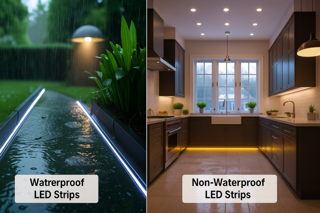 Waterproof vs Non-Waterproof LED Strips: How to Choose Clearly