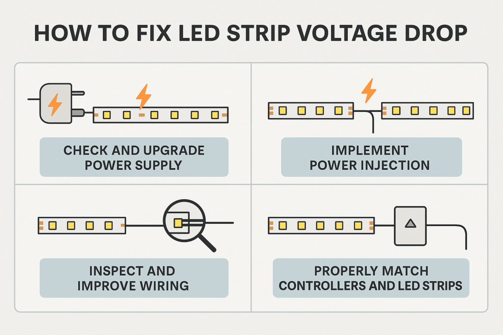 LED Strip Lights Dim at End: Clear Guide to Fixing Voltage Drop
