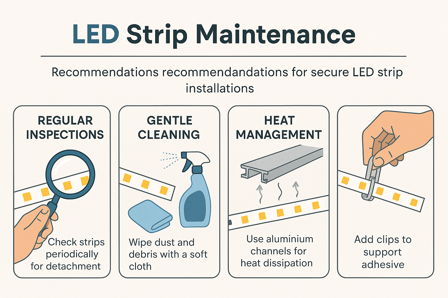 LED Strip Adhesion Guide