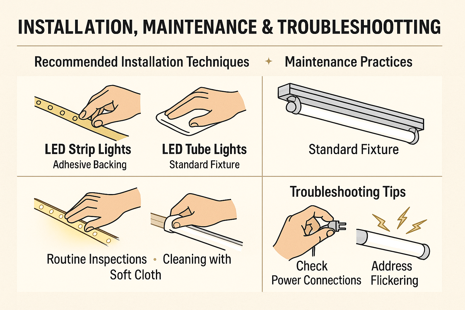 LED Strip vs Tube Light Guide