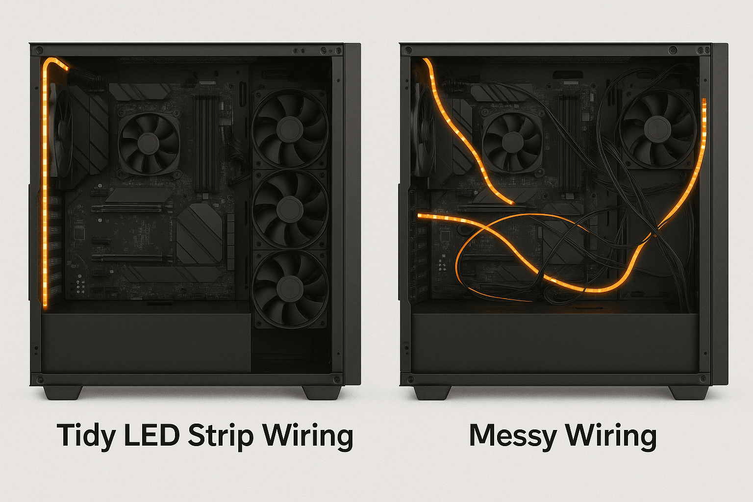 DIY LED Strip PC Case Mod – Safe Wiring Guide for Your PC